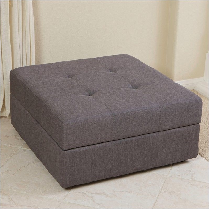 Noble House Redondo Ottoman in Brown and Grey | Cymax Business