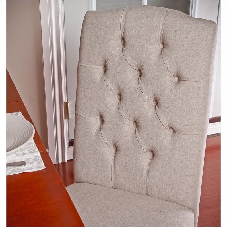 Noble House Aaron Dining Chairs in Off White (Set of 2) | Cymax Business