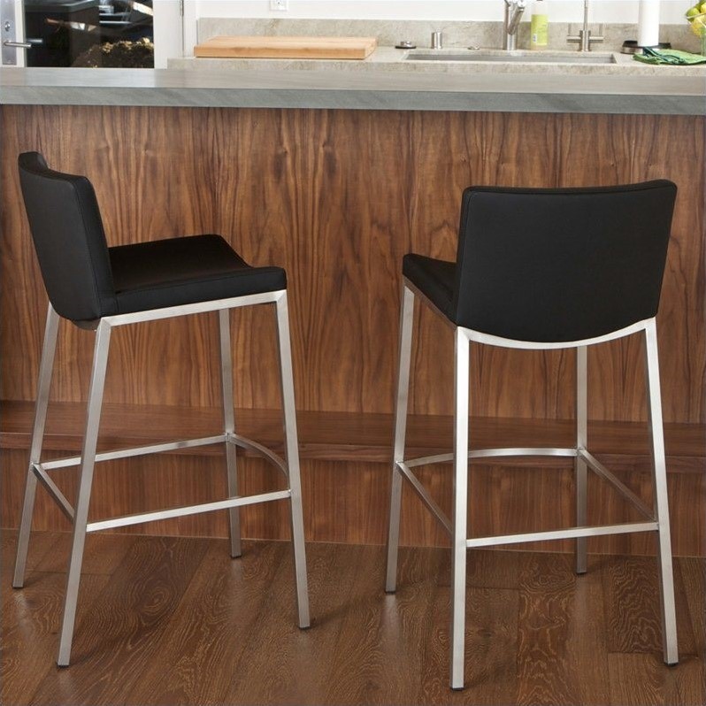 Noble House 26" Kyle Bar Stool in Black (Set of 2) | Cymax Business