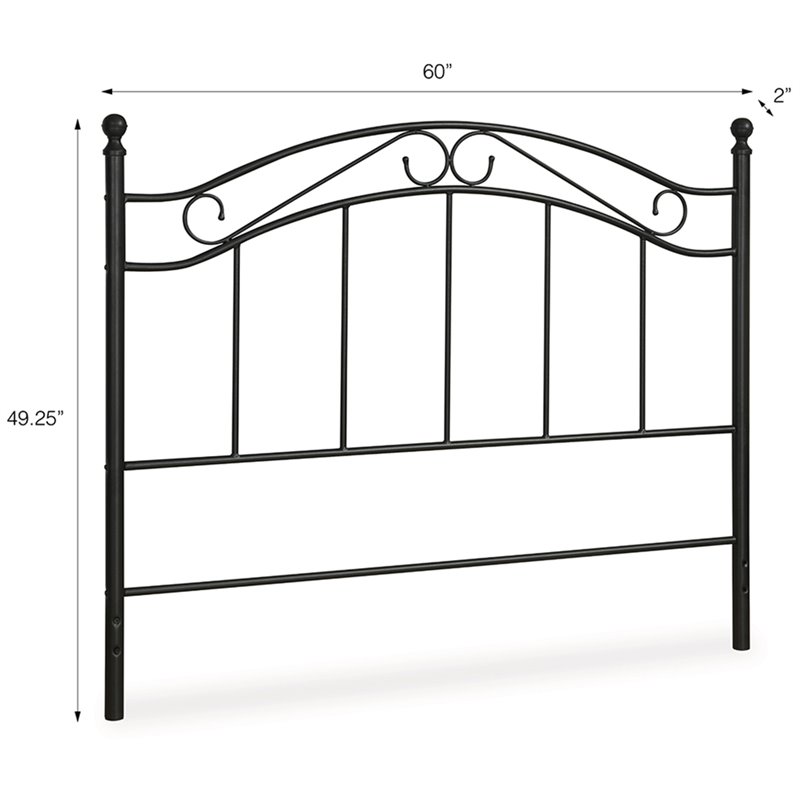Mainstays Full Queen Metal Headboard Black