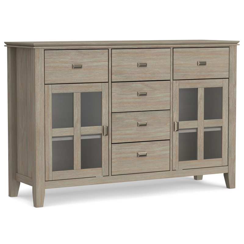 Artisan 60 inch Wide Solid Wood Transitional Sideboard Buffet in ...