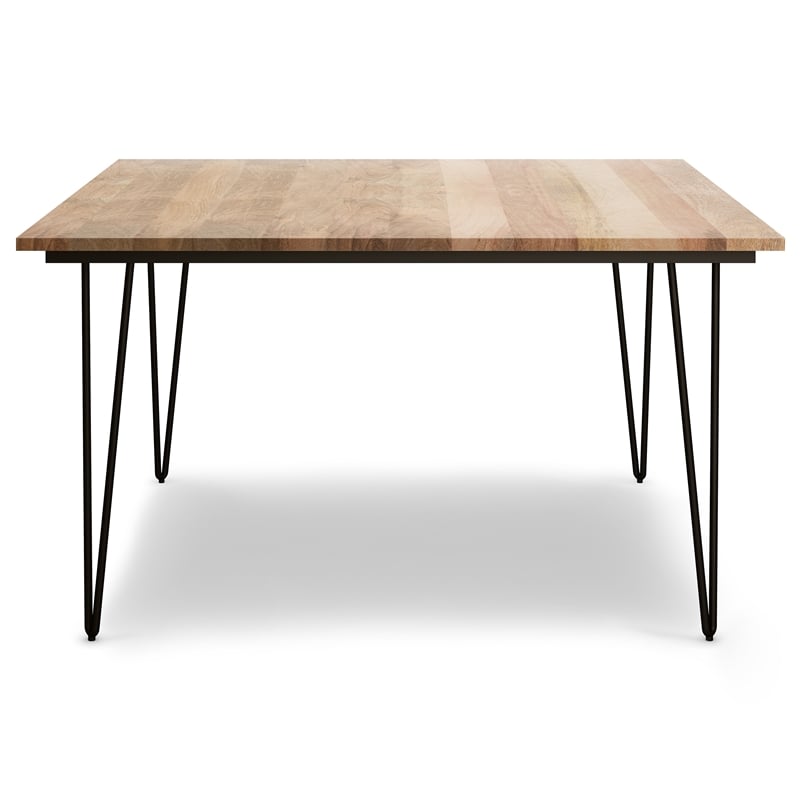 Hunter MANGO WOOD and Iron 54x54" Square Industrial Dining Table in ...