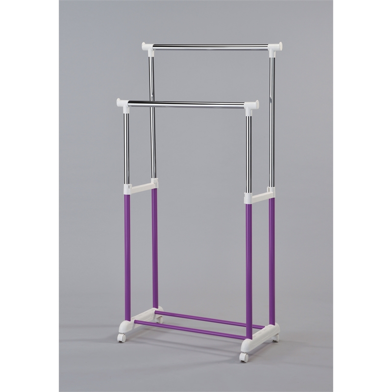 ACME Lera Metal Frame Garment Rack in Purple | BushFurnitureCollection.com