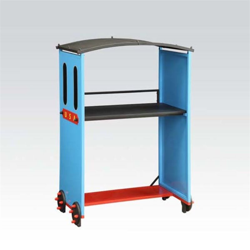 ACME Tobi Train Desk with Metal Tube in Blue and Red and Black ...