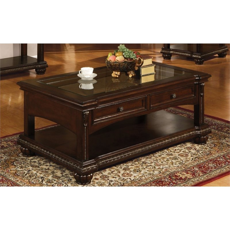 ACME Anondale Coffee Table in Cherry | BushFurnitureCollection.com