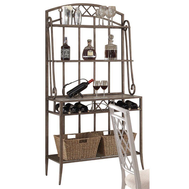 ACME Aldric Engineered Wood and Metal Baker's Rack in Faux Marble ...