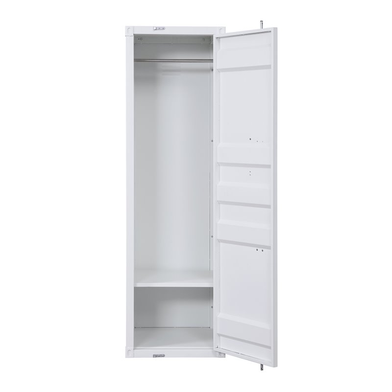ACME Cargo Wardrobe Armoire with 1 Door in White | Cymax Business