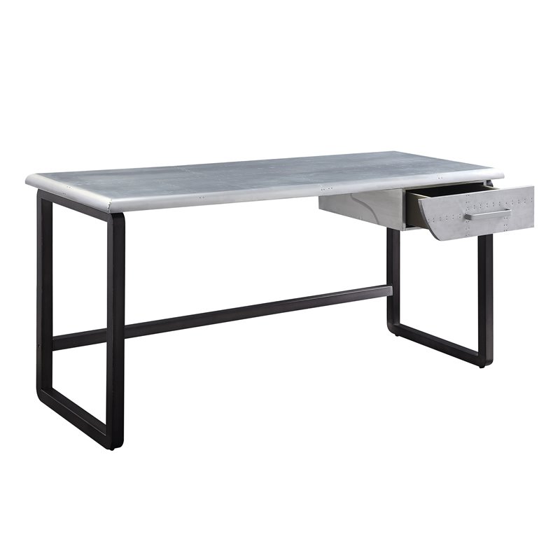 Acme Brancaster Metal Desk in Aluminum - 92428