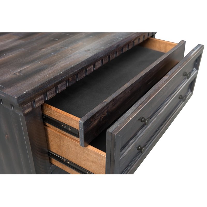 Picket House Furnishings Steele Nightstand in Smokey Gray Oak BushFurnitureCollection