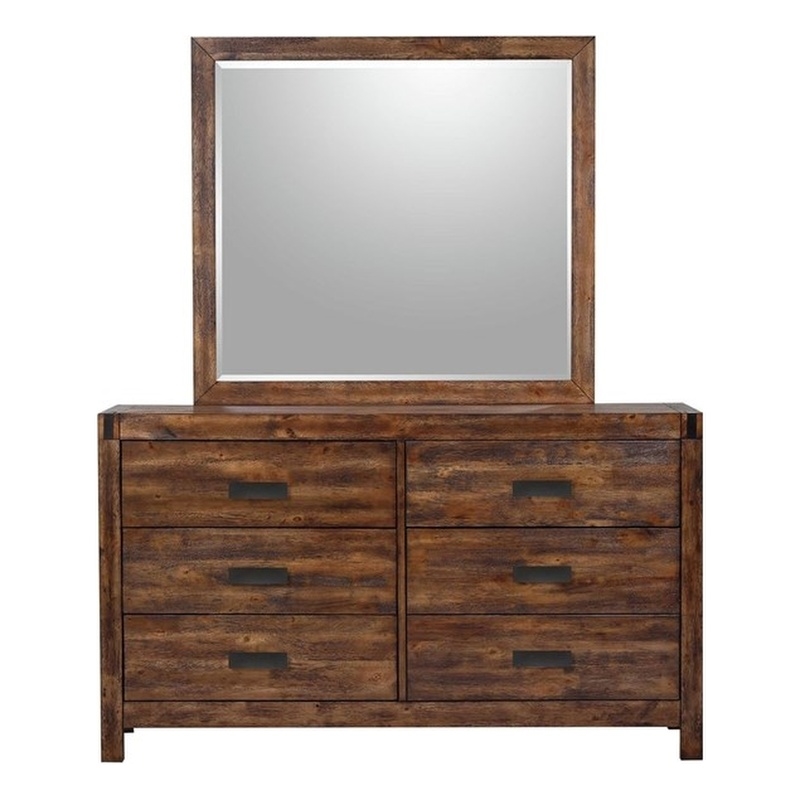 Picket House Furnishings Wren 6-Drawer Dresser and Mirror Set in ...