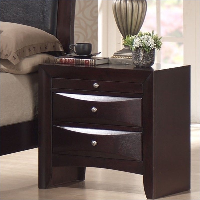 Picket House Furnishings Emily Nightstand in Merlot