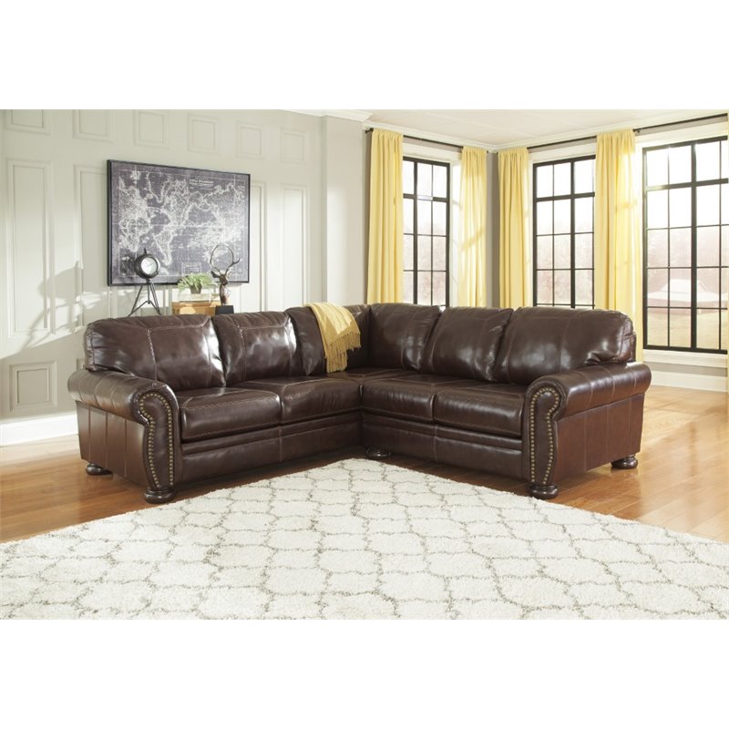 Ashley Banner 2 Piece Sectional in Coffee - 50404-56-66-KIT