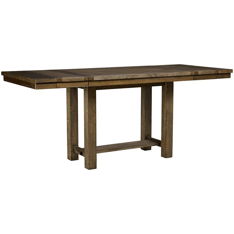 Ashley Moriville Extendable Counter Height Dining Table in Brown | Bush ...