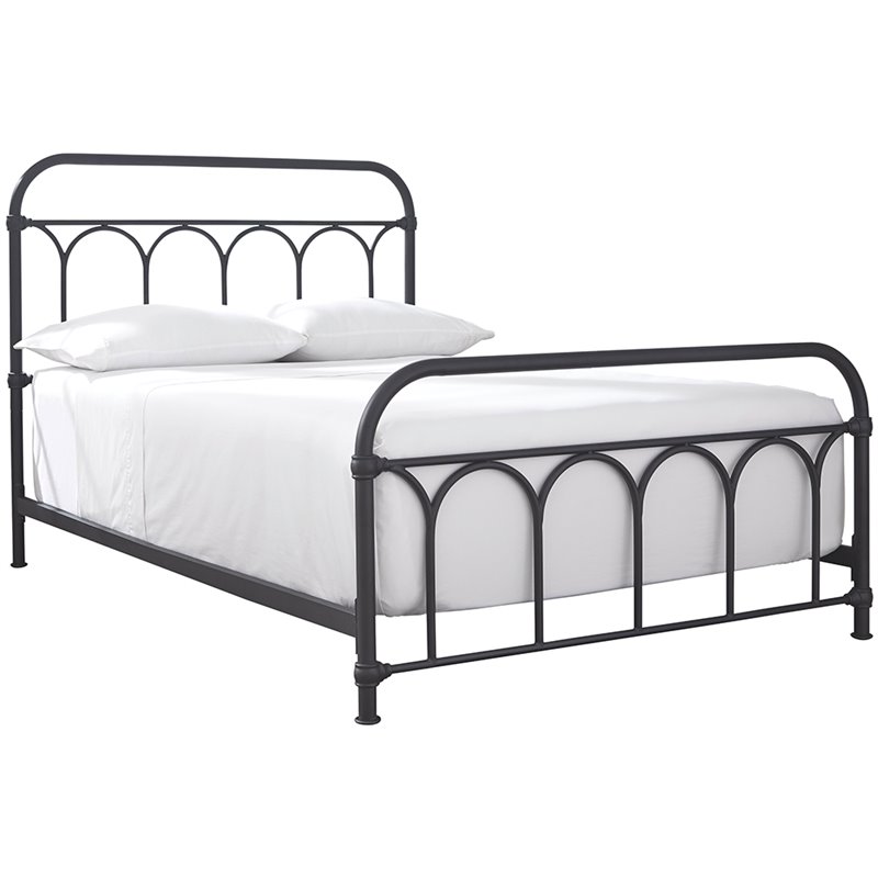 Signature Design by Ashley Nashburg Full Metal Spindle Bed in Matte Black