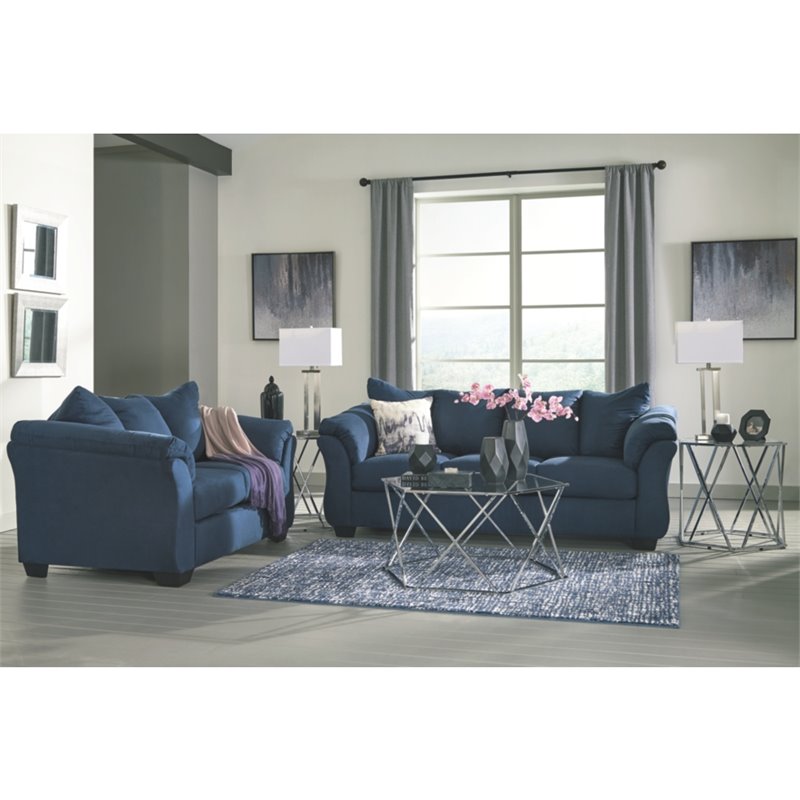 Signature Design by Ashley Darcy Loveseat in Blue Cymax Business