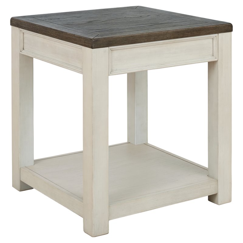 Signature Design by Ashley Bolanburg Square End Table in Brown and ...