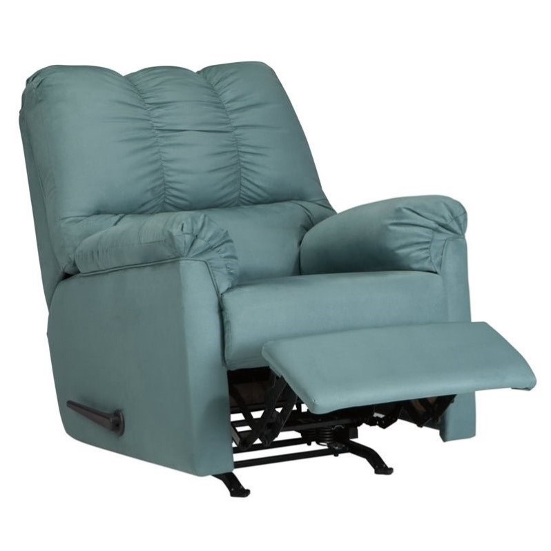 Ashley Furniture Darcy Fabric Rocker Recliner in Sky - 7500625