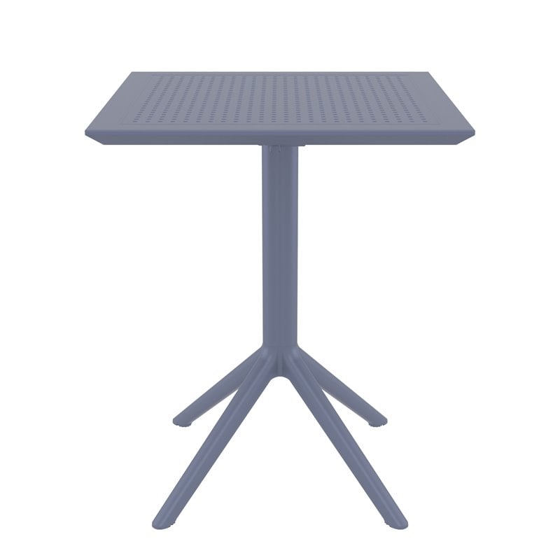 Sky 24 inch Square Folding Table in Dark Gray finish | Cymax Business