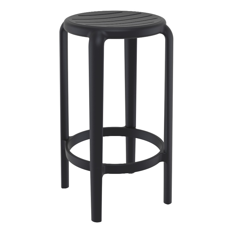 Compamia Tom Resin Counter Stool in Black finish | Bush Furniture ...