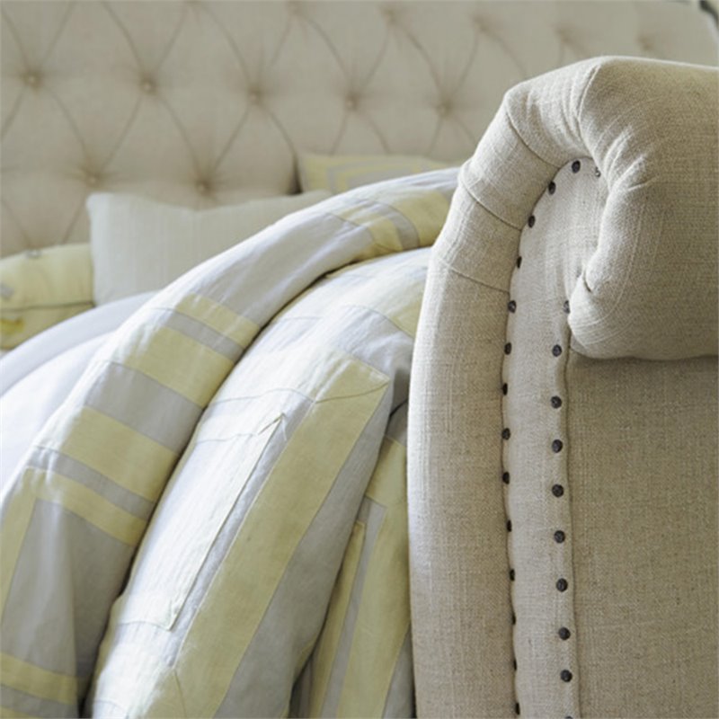 Universal Furniture The Boho Chic Tufted King Sleigh Bed in White BushFurnitureCollection