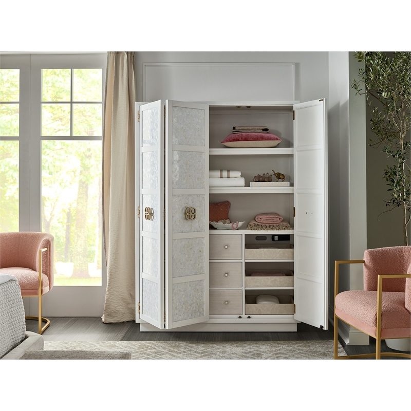 Miranda Kerr by Universal Furniture Peony Wood Wardrobe in White ...
