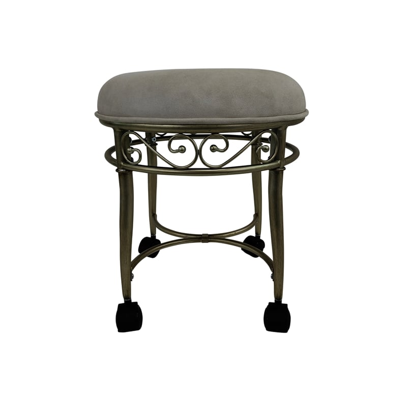 Victorian Vanity Stool - Silver | Cymax Business