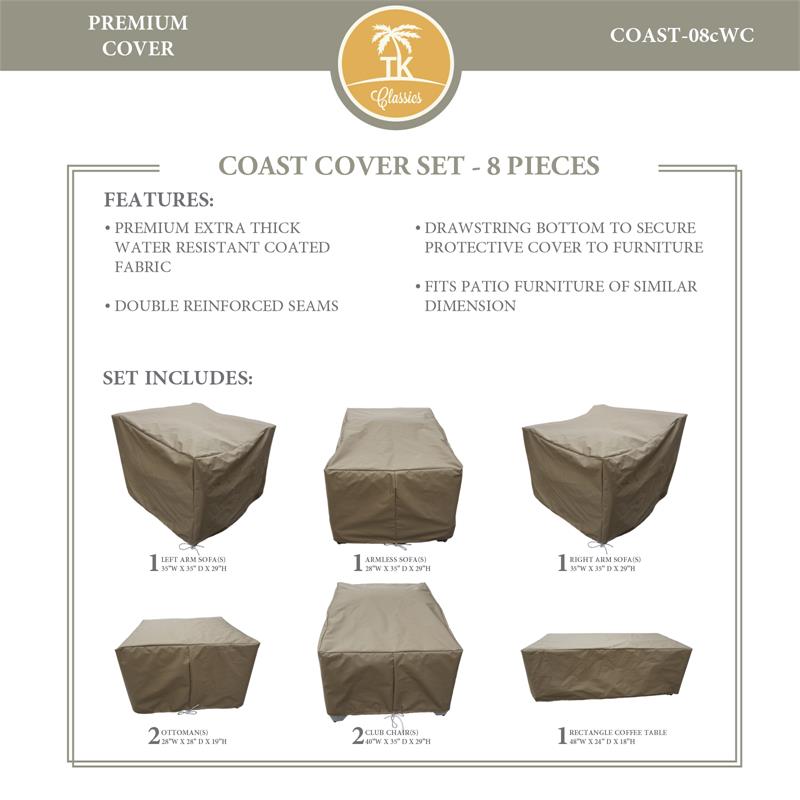 TK Classics Coast Patio Protective Cover Set 08c in Beige | Homesquare
