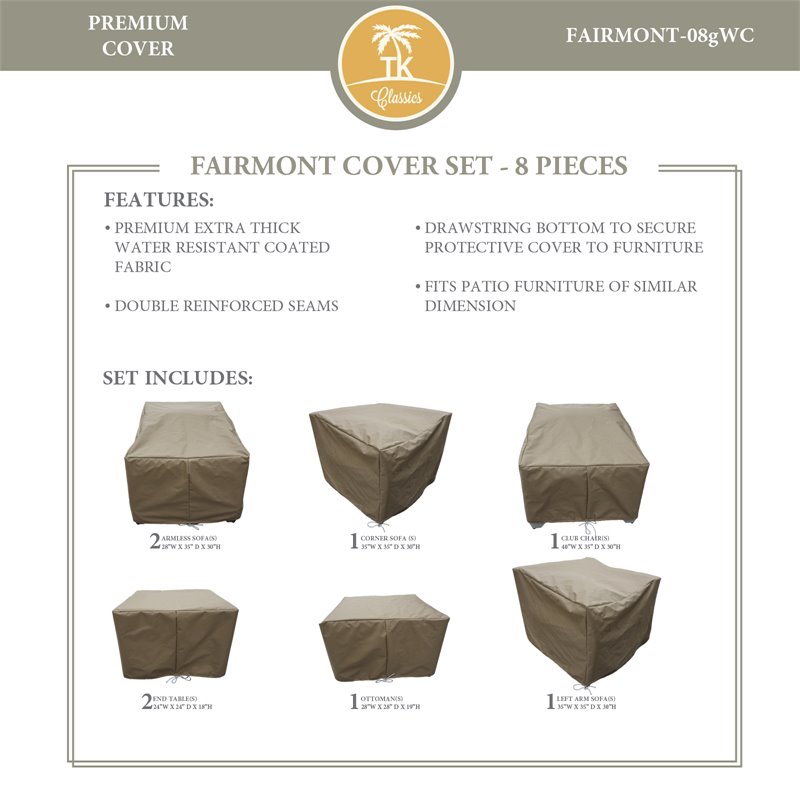 FAIRMONT-08g Protective Cover Set | Homesquare