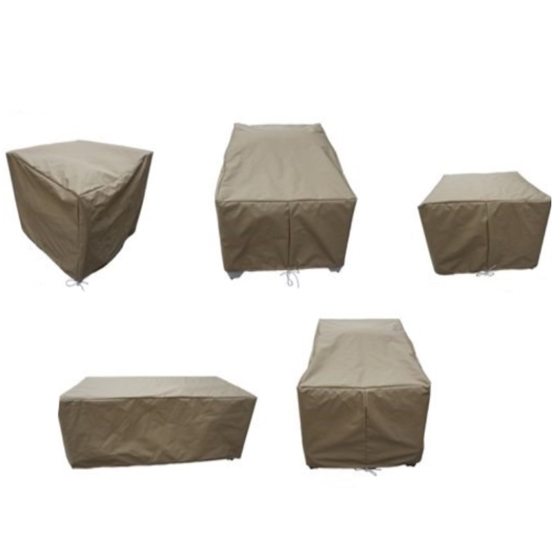 TK Classics Florence 8 Piece All Weather Fabric Protective Cover Set in ...