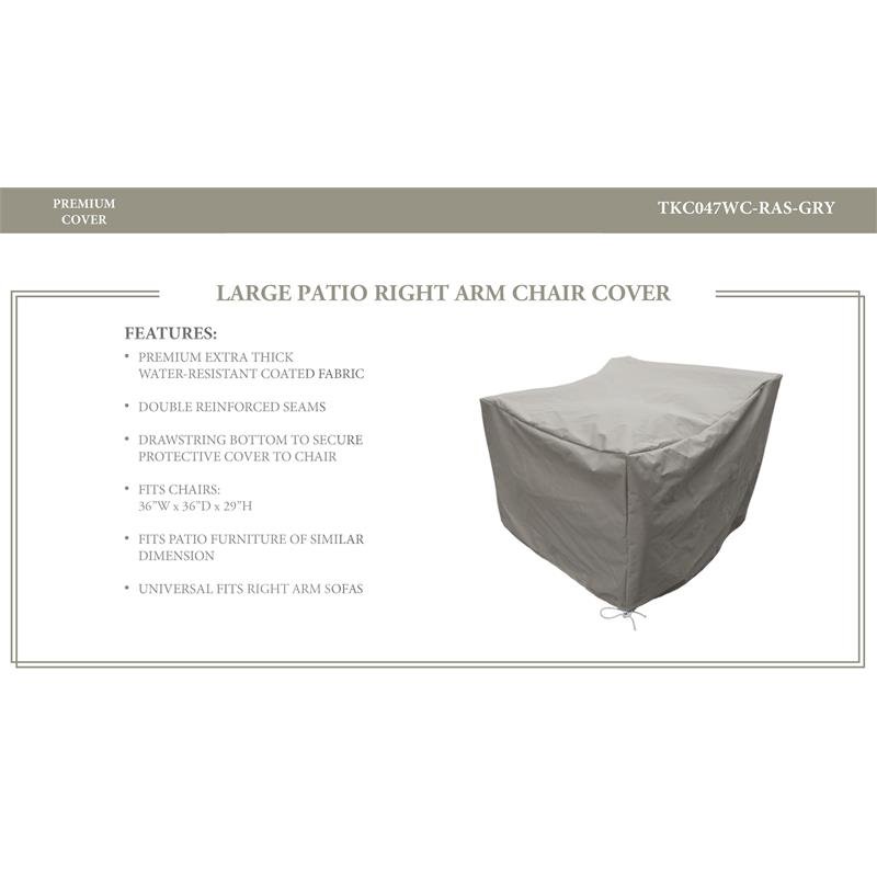 Miami Right Arm Sofa Protective Cover in Grey | Homesquare