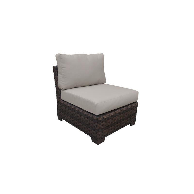 kathy ireland River Brook 7 Piece Outdoor Wicker Patio Furniture Set 07c