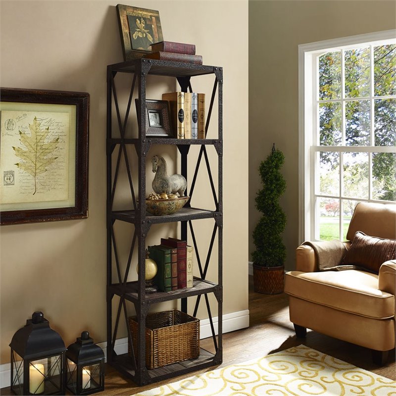 Modway Stave 4 Shelf Bookcase in Brown - EEI-1202-BRN