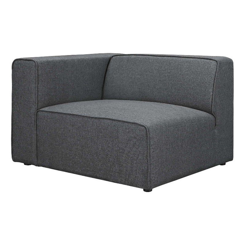 Modway Mingle Modern Style Polyester Fabric Left-Facing Sofa Chair in ...