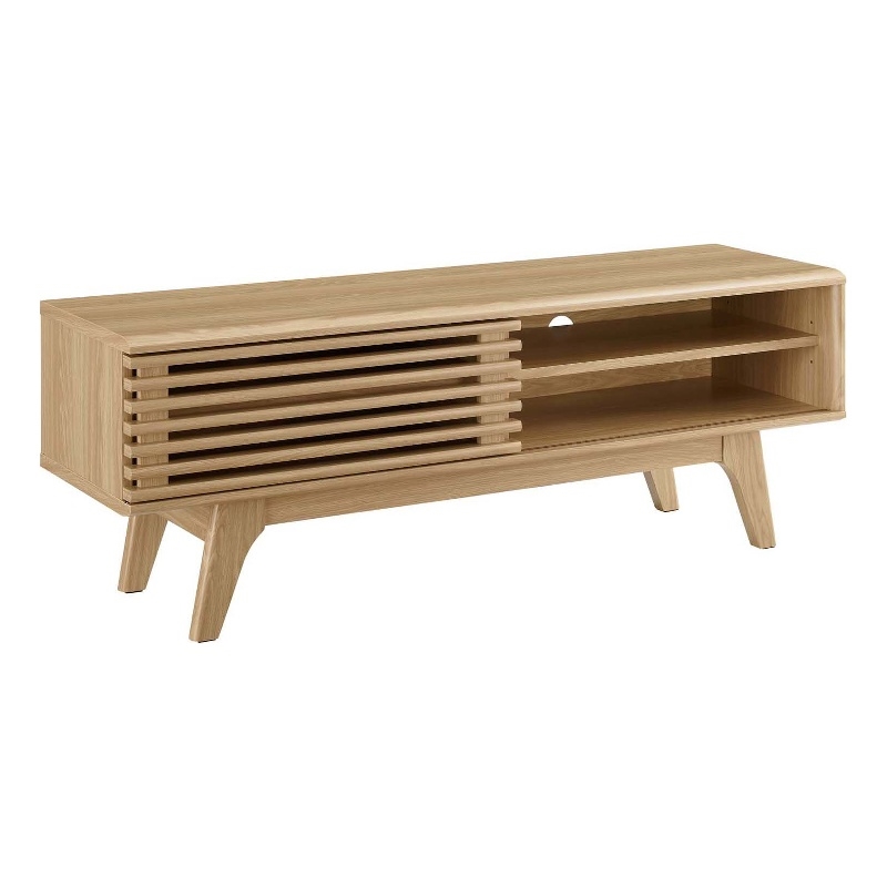 Modway Render 48" Modern Style Particleboard Wood TV Stand in Oak ...