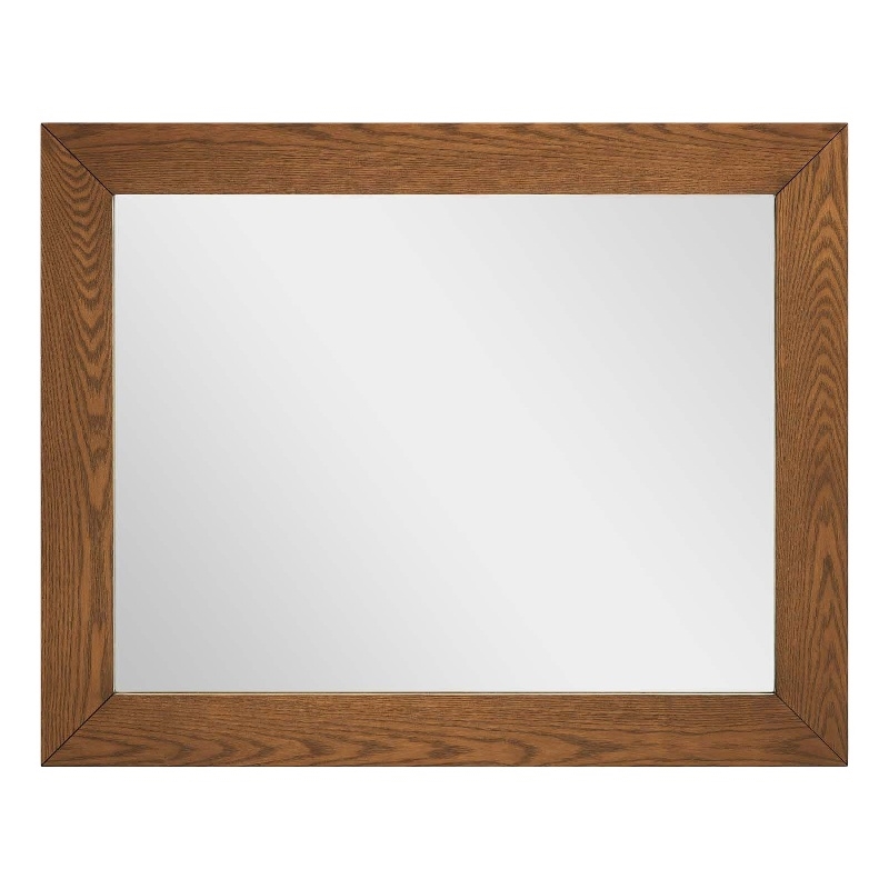 Modway Dylan Rectangular Modern MDF & Veneer Wood Mirror in Walnut ...