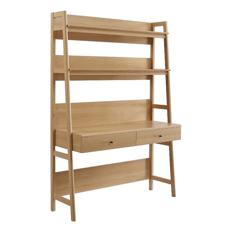 Modway Bixby Modern Style Particleboard and MDF Office Desk in Oak ...