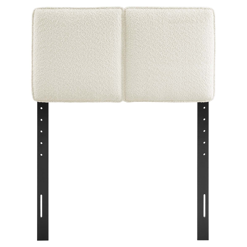 Lindee Boucle Fabric Twin Headboard in Cream | Cymax Business