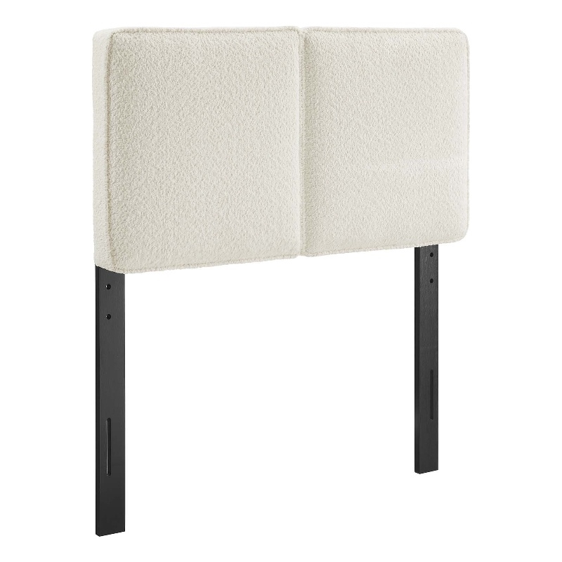 Lindee Boucle Fabric Twin Headboard in Cream | Cymax Business