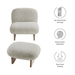Loyal Accent Chair and Ottoman Set in Pearl Oak | Cymax Business