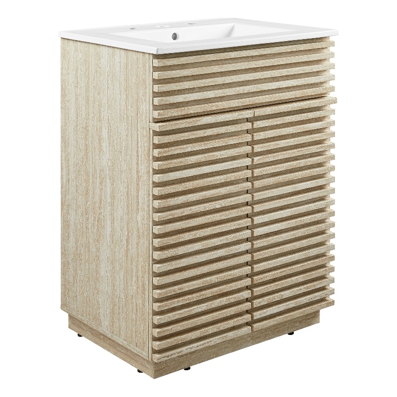 Render Bathroom Vanity With Sink in White | Cymax Business