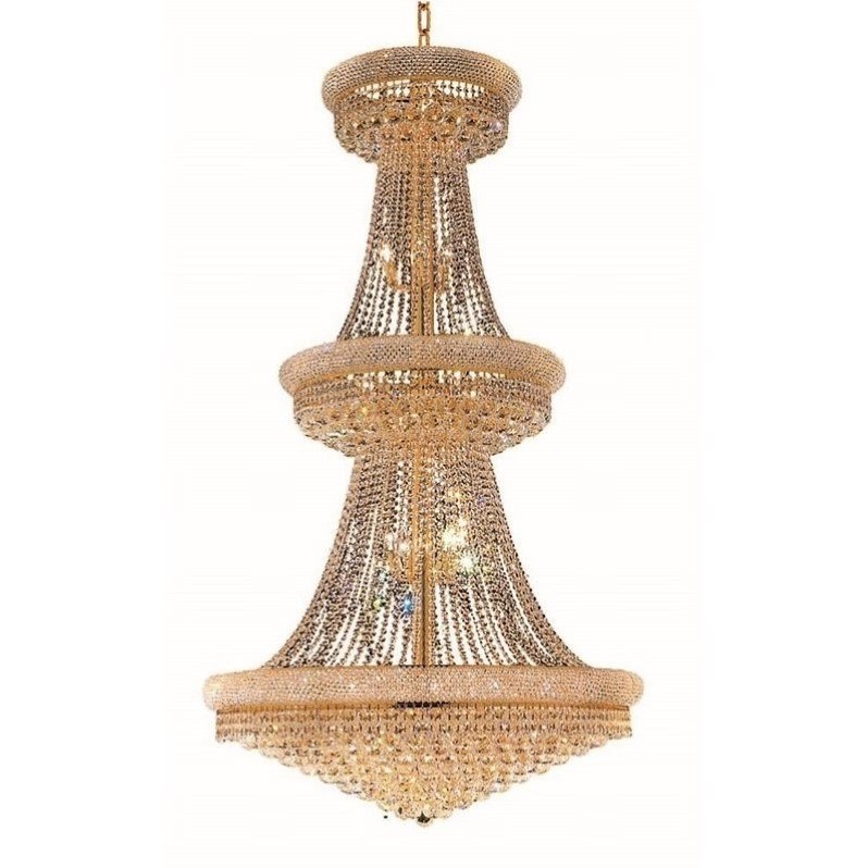 Elegant Lighting Primo 42" 38 Light Royal Crystal Chandelier ...