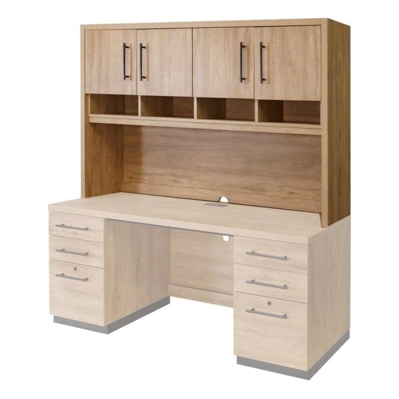 Martin Furniture Wood Home Office Hutch in Light Brown Laminate | Cymax ...