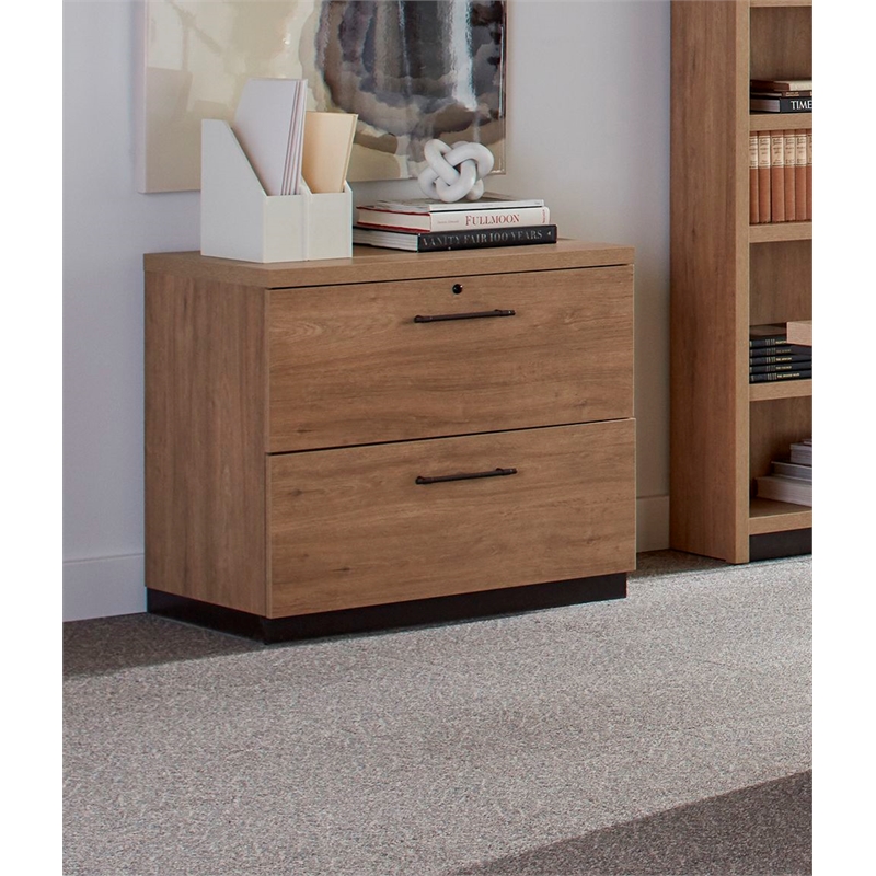 Martin Furniture Contemporary Wood Lateral File Cabinet in Light Brown ...