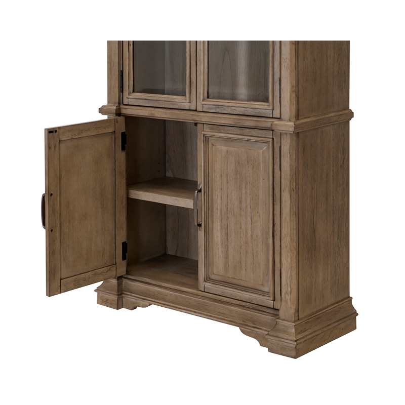 Martin Furniture Wood Bookcase With Doors Office Shelving in Light ...