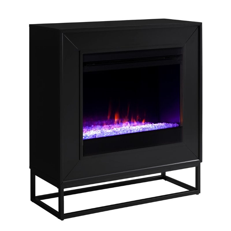 SEI Furniture Frescan Color Changing Electric Fireplace in Black ...