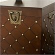 SEI Furniture Espresso Nailhead End Table Trunk | Cymax Business
