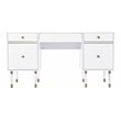 SEI Furniture Helston Modern Engineered Wood Writing Desk in White ...