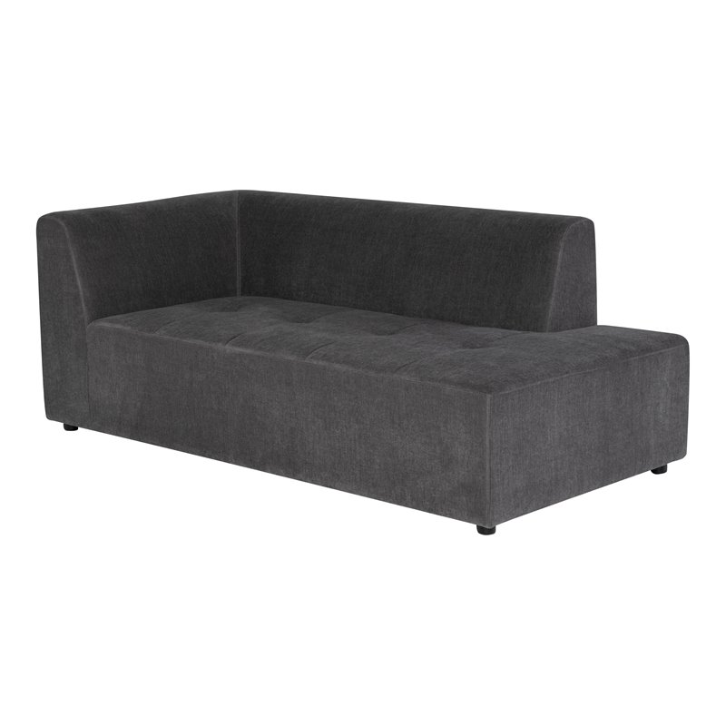 Nuevo Parla Fabric & Rubber Right Chaise Modular Sofa in Matte Cement ...