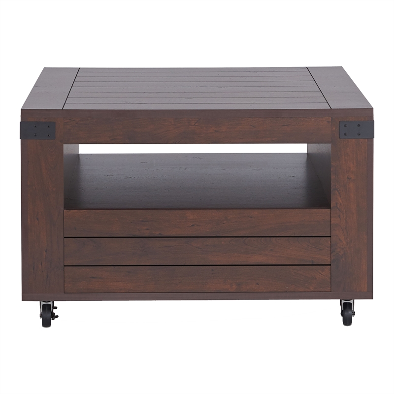 Furniture of America Regivea Wood Storage Coffee Table in Vintage ...