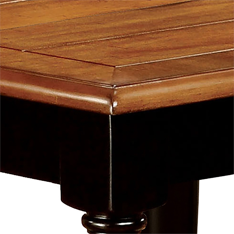 FOA Sallie Solid Wood Extendable Counter Height Table in Black and ...